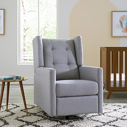 DaVinci Maddox Recliner and Swivel Glider in Misty Grey, Greenguard Gold & CertiPUR-US Certified