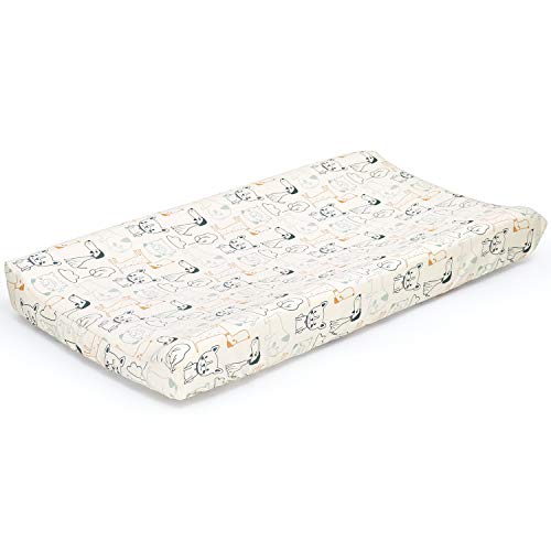 The Peanutshell Puppy Dog Changing Pad Cover - Pug Life Nursery Collection