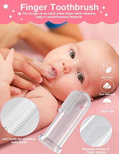 OTTOLIVES Baby Healthcare and Grooming Kit, 24 in 1 Baby Electric Nail Trimmer Set Newborn Nursery Health Care Set for Newborn Infant Toddlers Baby Boys Girls Kids Haircut Tools (0-3 Years+) (Pink)