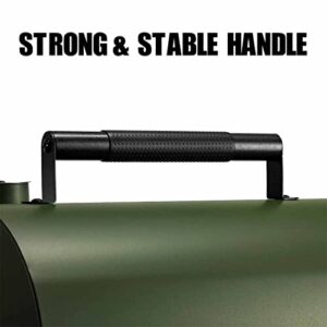 MAISON HUIS Adjustable Portable Charcoal Grill Multi-functional Metal Small BBQ Smoker for Outdoor Hiking Picnic(Green)