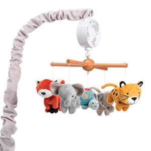 lambs & ivy wild life musical baby nursery crib mobile - protect the animals