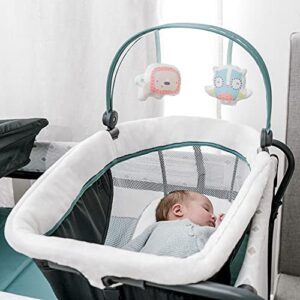 Ingenuity Smart and Simple Portable Playard with Changing Table, Play Pen, Bassinet for Infant & Storage Pockets, Easy to Fold - Nash