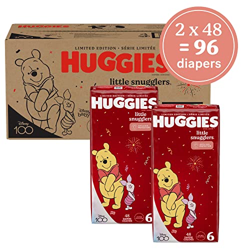 Huggies Little Snugglers Baby Diapers, Size 6 (35+ lbs), 96 Ct