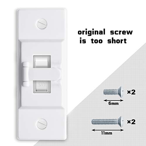 2 Light Switch Guards Optional Wall Plate Cover Switch Cover Light Switch Lockout Light Switch on off Guard in White for Lights Circuits Protection from Accidentally Turned on or off, Not Child Proof