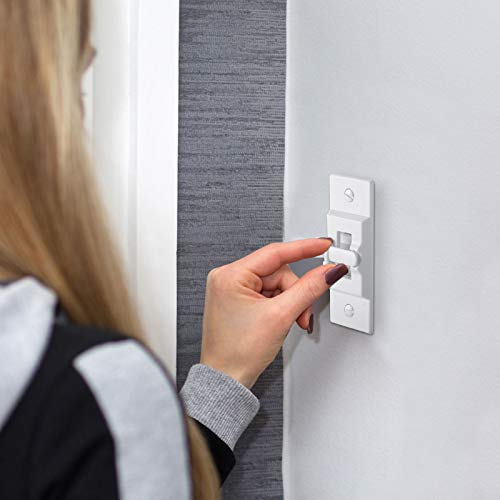 2 Light Switch Guards Optional Wall Plate Cover Switch Cover Light Switch Lockout Light Switch on off Guard in White for Lights Circuits Protection from Accidentally Turned on or off, Not Child Proof