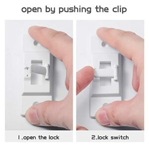 2 Light Switch Guards Optional Wall Plate Cover Switch Cover Light Switch Lockout Light Switch on off Guard in White for Lights Circuits Protection from Accidentally Turned on or off, Not Child Proof