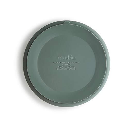 mushie Silicone Suction Plate | BPA-Free Non-Slip Design (Cambridge Blue)