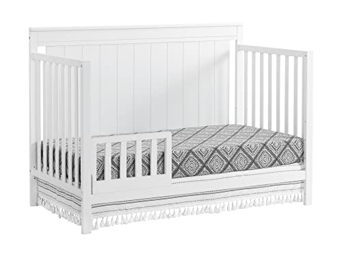 Oxford Baby Lazio 4-in-1 Convertible Crib, Snow White, GreenGuard Gold Certified