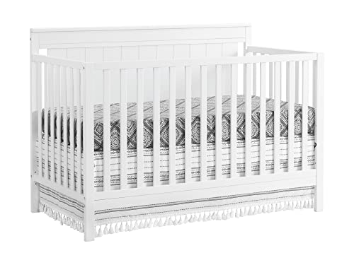 Oxford Baby Lazio 4-in-1 Convertible Crib, Snow White, GreenGuard Gold Certified