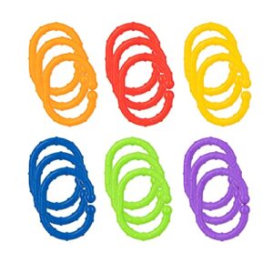 Nuby Linkables, 18 Colorful Attachable Links for Strollers, Car Seats, & Travel