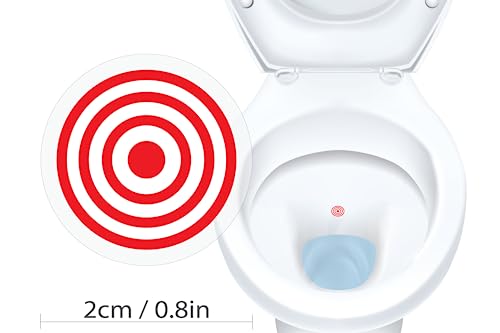 Bullseye Toilet Target Stickers Bulk Pack for Toilets and Urinals (13 Targets) with Sticker Applicator Tool - Sticks on Wet Surface - Toilet Targets for Toilet Training Boys - Aiming Targets for Men - Pee Targets for Boys