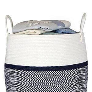 laundry basket woven baskets for organizing tall nursery hamper baby with handle big storage basket round decorative kids dirty clothes blanket basket living room towel fabric for cotton white