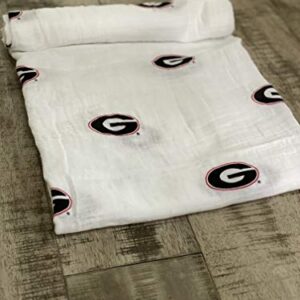 Three Little Anchors University of Georgia Muslin Swaddle Blanket 47x47in