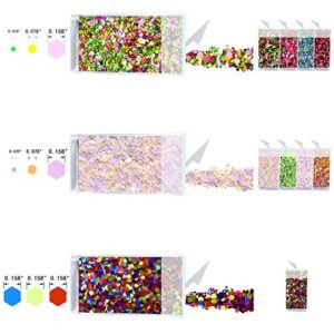 Glitter Wenida 9 Colors 105g Holographic Iridescent Multicolor Festival Sequins Craft Chunky Glitter for Arts Face Hair Body Nail