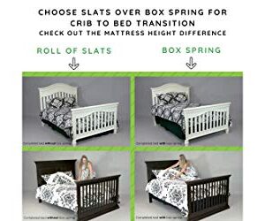 Full-Size Conversion Kit Bed Rails Compatible with Oxford Baby, Soho Baby, Ozlo Baby & Avalon Baby Cribs | See Description for List of Compatible Cribs (Midnight Slate - Harlow)