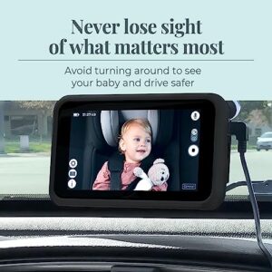 Tiny Traveler | Portable Video Baby Monitor, Wireless Baby Car Monitor Camera with Sound, Auto Night Vision HD 720p 5" Touchscreen LCD Monitor, Wireless 2.4G 33ft Range Baby