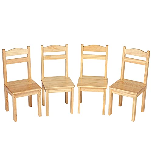 Kinfant Kids Wooden Activity Table and 4 Chairs, 5-Piece, Ideal for Arts & Crafts, Snack Time, Homework