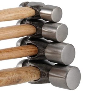 ZEONHAK 4 PCS Ball Peen Hammer, 8 OZ,16 OZ, 24 OZ, 32 OZ Ball Peen Hammer Set with Wooden Handle and Shock Reduction Grip for Metal Rivetc