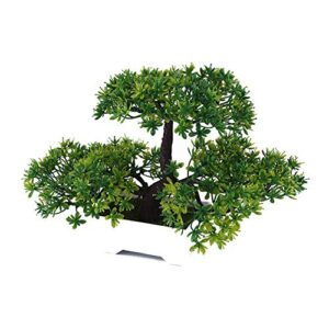 Artificial Bonsai Tree,Plastic Fake Plant Decoration Potted Artificial House Plants Guest-greeting Pine Bonsai Plant for Home Decoration Desktop Display