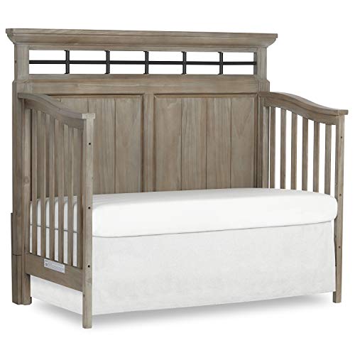 Evolur Empire 5 in 1 Convertible Crib with Metal Elements, Free Mattress