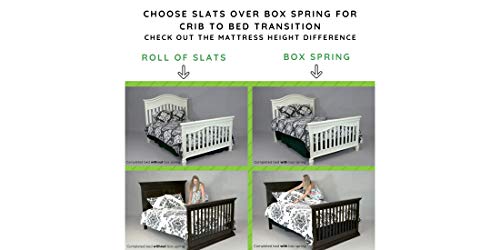 Full-Size Conversion Kit Bed Rails Compatible with Oxford Baby, Soho Baby, Ozlo Baby & Avalon Baby Cribs | See Description for List of Compatible Cribs (Heirloom White - Lexington)