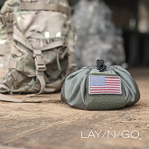 Lay-n-Go Defender Tactical Gear Accessory, Tool & Utility Storage Bag With Pockets for Travel, Military, First Responder, Survival and Outdoors, with a Durable Patented Design, 20 inch, Green