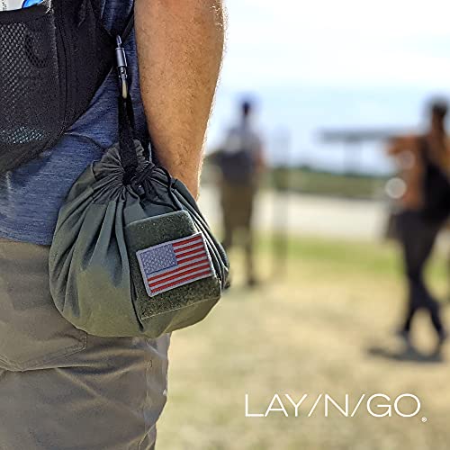 Lay-n-Go Defender Tactical Gear Accessory, Tool & Utility Storage Bag With Pockets for Travel, Military, First Responder, Survival and Outdoors, with a Durable Patented Design, 20 inch, Green