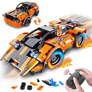 vatos stem building toys for kids - 2-in-1 tech remote control car building kits | rc racing cars building bricks & construction vehicle engineering kits toys for boys girls aged 6 7 8 9 10 11 12+