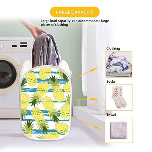 Forchrinse Cool Horse Painting Mesh Pop-up Laundry Hamper Laundry Basket Collapsible Design,Suitable for Children's Room,College Dorm,Travel