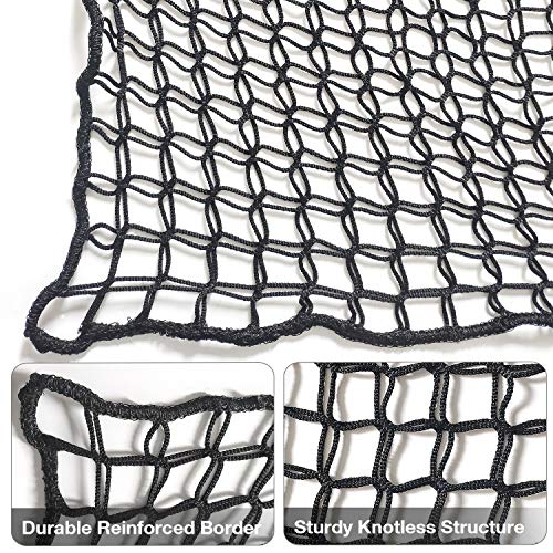 Jalunth Kids Playground Play Safety Net - Climbing Cargo Net Treehouse Accessories Outdoor Equipment Set Double Layers Heavy Duty Backyard Net Bridge for Tree House Tree Fort Back Yard (14.5' x 9.8')