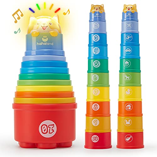 Stacking Toys for Toddlers 1-3 - Stacking Cups - Montessori Toys Baby Toys for 1 Year Old Toys for Boys Girls Toddler Toys Age 1-2 Numbers Shapes Patterns Learning Toys One Year Old Boy Birthday Gift