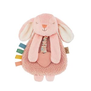 itzy ritzy - itzy lovey including teether, textured ribbons & dangle arms; features crinkle sound, sherpa fabric and minky plush; bunny