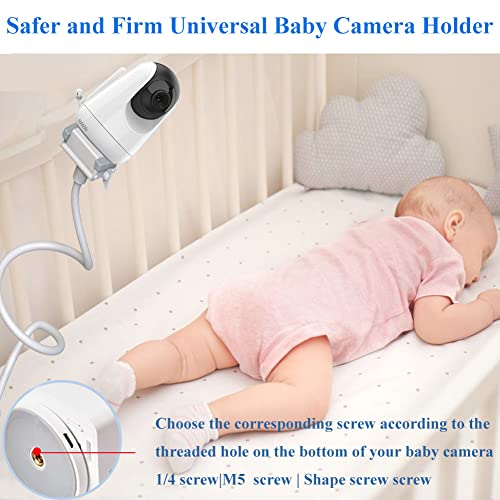 Universal Baby Camera Mount Flexible Baby Monitor Holder Shelf Compatible with Infant Optics Baby Monitor,Baby Monitor Camera Holder Strong Camera Shelf Bracket Compatible with Most Baby Monitors