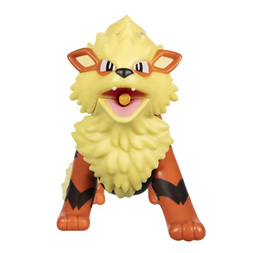 Pokemon Fire-Themed Battle Figure Set: 4.5" Arcanine, 3" Charmeleon, 2" Cyndaquil - Exclusive Toys for Kids & Pokemon Fans