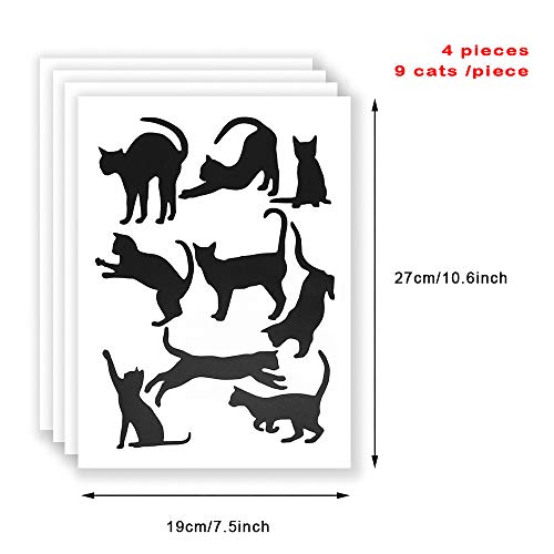 Black Cat Wall Stickers for Kids Cat Wall Decals Bedroom Cat Vinyl Sticker Wall Art Stickers 36PCSby Baryuefull