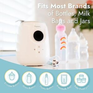 Papablic 5-in-1 Ultra-Fast Baby Bottle Warmer for Breastmilk and Formula, with Digital Timer and Automatic Shut-Off