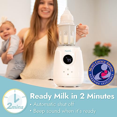 Papablic 5-in-1 Ultra-Fast Baby Bottle Warmer for Breastmilk and Formula, with Digital Timer and Automatic Shut-Off