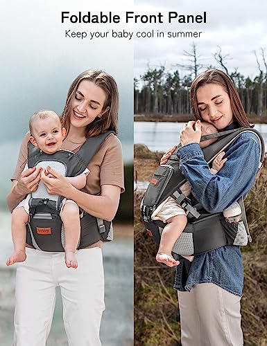 besrey Baby Carrier Front Facing Holder, Hip Seat, Dad Kangaroo Carrier Summer, Toddler Chest Hybrid Wrap Carrier, Mens Ergonomic Body Carrier Backpack, Easy Infant Carrier Mesh, Forward Soft Carrier