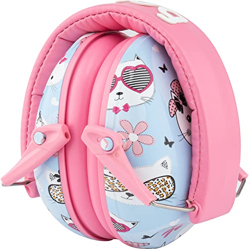 Snug Kids Ear Protection - Noise Cancelling Sound Proof Earmuffs/Headphones for Toddlers, Children & Adults (Cats)