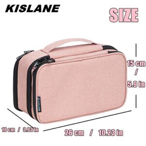 KISLANE Baby Girl Hair Accessories Storage Bag, Soft Headbands Holder, Barrette, Bows, Hair Ties, Pins, Clips Storage Bag for Girls, Baby Mittens Storage Travel Bag with Multi-Compartment