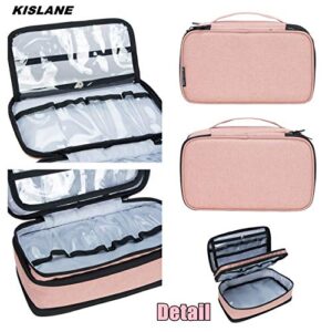 KISLANE Baby Girl Hair Accessories Storage Bag, Soft Headbands Holder, Barrette, Bows, Hair Ties, Pins, Clips Storage Bag for Girls, Baby Mittens Storage Travel Bag with Multi-Compartment