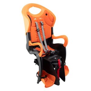 bellelli tiger relax reclining rear rack mounted child carrier rear frame mounted 26`/27.5`/700c orange/black