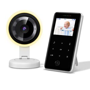 2021 newest video baby monitor with camera, long range 960ft, touch control,audio and night light, wireless baby monitor, auto night vision, two-way talk, vox mode