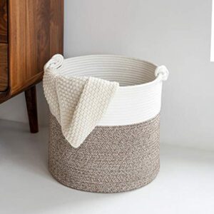 INDRESSME Large Linen Basket (Set of 2)-Baby Nursery Basket Laundry Hamper