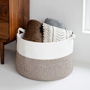 INDRESSME Large Linen Basket (Set of 2)-Baby Nursery Basket Laundry Hamper