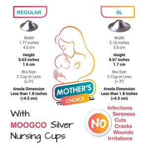 The Original Silver Nursing Cups - Nipple Shields for Nursing Newborn - Newborn Essentials Must Haves - Nipple Covers Breastfeeding - 925 Silver (2 Count (Pack of 1))