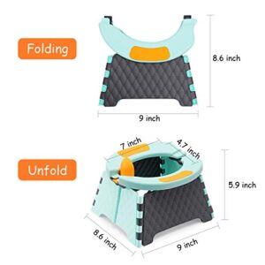 Toddler Portable Potty Training Seat for Kids Baby Foldable Toilet Child Travel Potty in Car Camping Potty Chair Seat for Indoor Outdoor, with 60 Disposable Bags