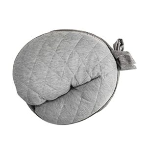 Boppy Anywhere Support Nursing Pillow, Soft Gray Heathered with Stretch Belt that Stores Small, Breastfeeding and Bottle-feeding Support at Home and for Travel, Plus Sized to Petite, Machine Washable