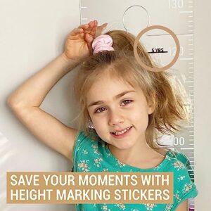 LOOKEY Growth Chart Mirror for Kids - Height Ruler with Stickers - Nursery Wall Decor Dress Up Center - Shatterproof Acrylic Full Body Measurement - Montessori Essential