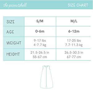 The Peanutshell Wearable Blanket Sleep Sack for Baby Girls, Pink Moon & Celestial, Sizes up to 12 Months (Medium/Large)